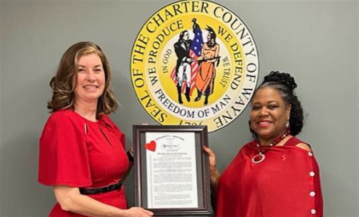 County Commission goes red in support of women's heart health month - Wayne County, Michigan